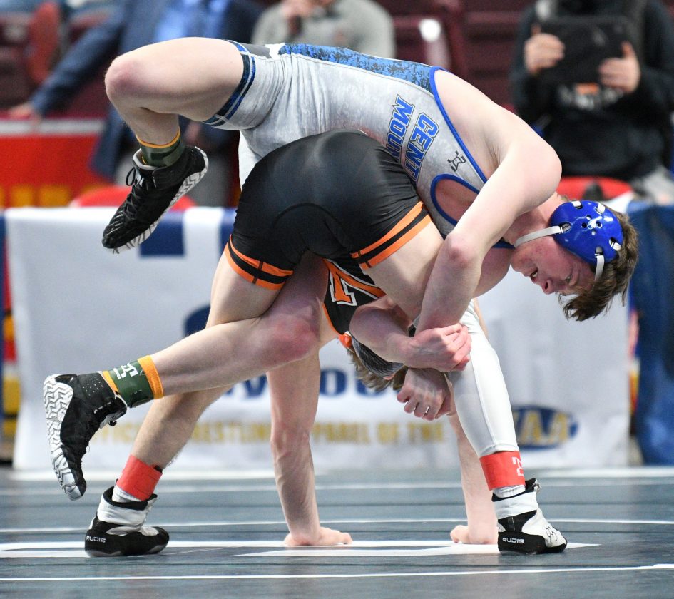 Central Mountain freshman Luke Simcox finishes sixth at 126 pounds in ...